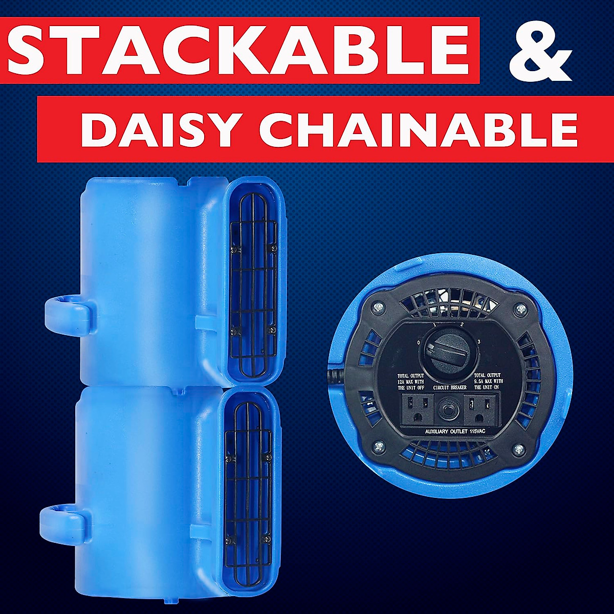 BLOTEK 1/4hp 900CFM Speed Air Mover Carpet Dryer Floor Fan Cooling Fan - Industrial Heavy Duty Abanico de Piso Blower Fan with High Power for Commercial and Industrial Use