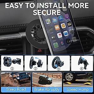 BEHAVE Magnetic Phone Holder for Mazda CX5 2024-2017,360°Adjustable Car Phone Mount fit for Magsafe iPhone,Compatible for iPhone,Android Smartphones