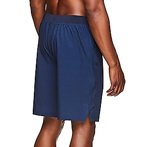 Gaiam Men's Yoga Shorts - Athletic Gym Running and Workout Shorts with Pockets - Root to Rise Navy Heather, X-Large