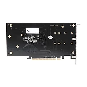 Syba Dual M.2 M-Key NVMe Ports to PCIe 3.0 x16 Bifurcation Riser Controller - Support Non-Bifurcation Motherboard (SI-PEX40129)