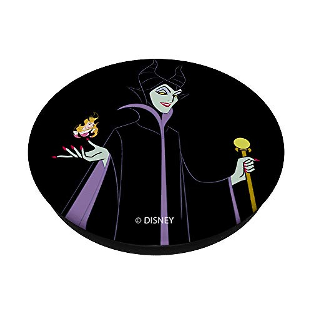 Disney Sleeping Beauty Maleficent With Staff & Aurora Flame PopSockets PopGrip: Swappable Grip for Phones & Tablets