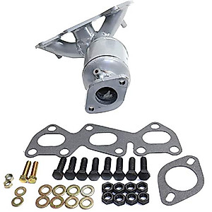 Evan Fischer Catalytic Converter Set of 2 Compatible with 2006-2007 Hyundai Sonata, 2006-2010 Azera, 2007-2008 Entourage, Fits 2006-2010 Kia Sedona Firewall and Radiator Side
