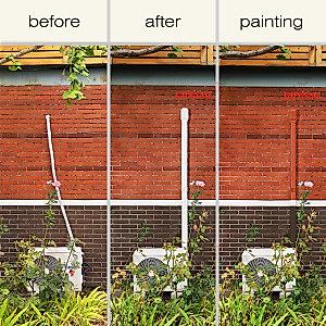 GUYAAC 3" W 7.5Ft L Air Conditioner Decorative PVC Line Cover Kit for Mini Split Air Conditioners and Heat Pumps