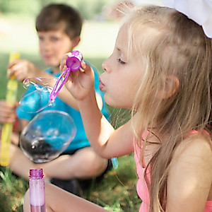 Sunny Days Entertainment Maxx Bubbles 4oz Bubble Wands – 6 Pack Bubble Wand Toy | Summer Fun, Outdoor Birthday Party Favors for Kids, 101799 Blue