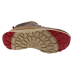 UGG K Canoe III Weather Sneaker, Walnut/Samba RED Leather, 5 US Unisex Big Kid