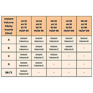Double-Sided Sticky Inserts | Increase 2 Cup Sizes | Reusable & Washable | Perfect for Wedding Dresses & Backless Dresses (A) Beige