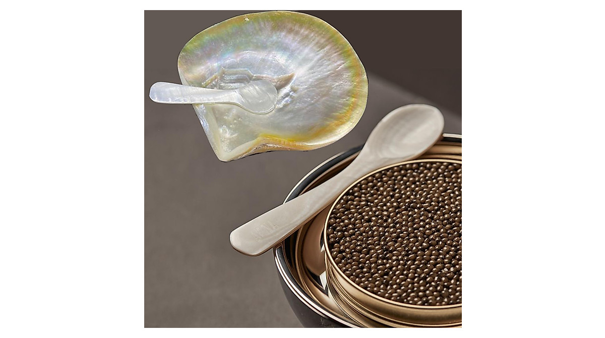 Caviar Serving Set with Mother of Pearl Spoons | Elegant Gift Idea