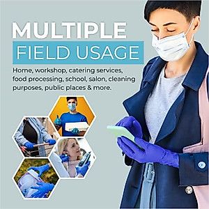 Nitrile Gloves, Disposable Gloves, Comfortable, Powder Free, Latex Free | 100-1000 Gloves (Large, Case)