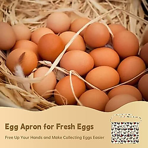 NahNah Egg Apron, 15 Deep Pockets Egg Collecting Apron for Chicken Duck Goose Eggs, Durable Canvas Egg Holding Aprons Gift for Chicken Owners