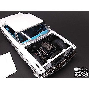 AMT 1963 Ford Galaxie 1/25 Scale Plastic Model Kit, White, AMT1186