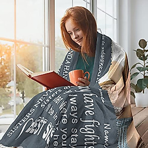 Lcyawer Custom Blanket with Photos and Words,Sister Birthday Gifts from Sister,Unique Bestie Gifts,Personalized Throw Blankets with Picture,to My Best Sister Friendship Presents,Great Sister Blanket