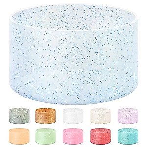 Vmini Protective Glitter Silicone Boot, Compatible with Stanley Tumbler 20-40oz & Hydro Flask Water Bottle 12-24oz and More Bottles/Tumblers with 2.8-2.95in Bottom, Bling Anti-Slip Sleeve Cover