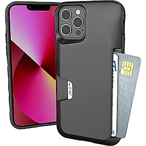 Smartish iPhone 12/12 Pro Wallet Case - Wallet Slayer Vol. 1 [Slim + Protective] Credit Card Holder (Silk) - Black Tie Affair
