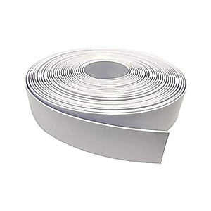 1.5" Wide x 45' Roll Vinyl Strap for Patio Chairs, Lawn Furniture, and Deck Chairs, Make Your Own Replacement Straps, Plus 50 Free Fasteners (201 White)