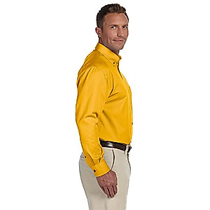 Harriton Men's Easy Blend Long-Sleeve Twill Shirt, 2XL, Sunray Yellow