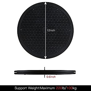 2 Pack 12 Inch Heavy Duty Rotating Swivel Smooth Rotating Lazy Susan Turntable with Steel Ball Bearings for Monitor, TV, Potted Plants