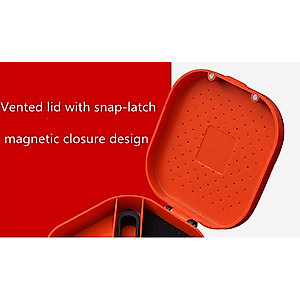 Toasis Fishing Live Bait Box Worm Storage Container Plastic Case with Tweezer (Red)
