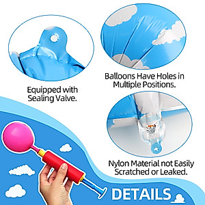 Toy Cartoon Story Balloons Toy Cartoon Story Birthday Party Supplies Decorations Gaint 40 Inch Mylar Foil Blue Sky Cloud Number 2 Balloons for Garland Arch Kit Kids 2nd Baby Shower Farm Party Favor(2)