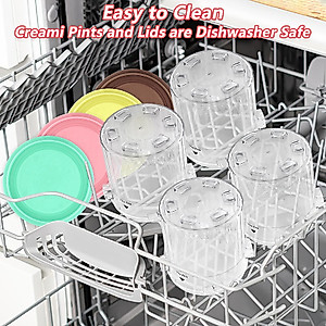 FOTRIC 16oz Ice Cream Containers Replacement for Ninja Creami Breeze Pints and Lids - 4 Pack, Compatible with NC100 NC200 NC201 CN205A Series, BPA-Free & Dishwasher Safe