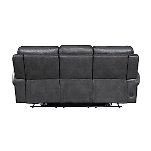 Lexicon Janwood Wall-Hugger Power Double Reclining Sofa, Gray