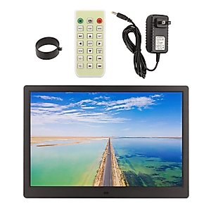 Digital Photo Album, 100‑240 V USB Interface Large Storage Digital Photo Frame Multiformat Playback for Images (US Plug)