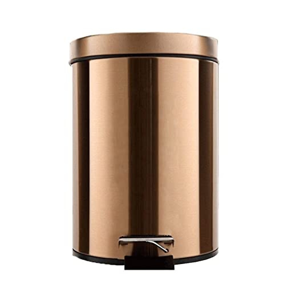 n/a Stainless Trash Can，Steel Rose Gold Metal Trash Garbage Container Bin for Bathrooms, Powder Rooms, Kitchens, Home Offices