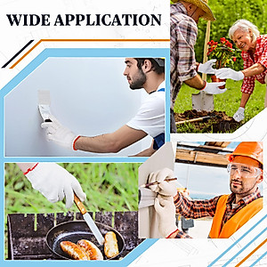 Sureio 100 Pairs Cotton Gloves Hand Cotton Liners Safety Knitted Polyester Gloves for BBQ Roping Men Women(White)