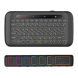 Tanggula Y1 Portable LED Projector + TV Box 2 in 1, Smart Android 9.0 Real Full HD 1080P, 2GB RAM + 32 ROM, Smooth Operating System and Dual Band 2.4G + 5.0G WiFi Bluetooth, Wireless QWERTY Keyboard