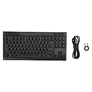 Portable RGB Gaming Mechanical Keyboard,Rainbow LED Backlit Keyboard,Wired Gaming Keyboard,N‑Key Rollover Suspension Keycap,87 Keys RGB Gaming Keyboard for PC Computer Gamer