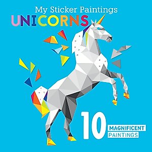 My Sticker Paintings: Unicorns: 10 Magnificent Paintings (Happy Fox Books) For Kids 6-10 to Create Unicorns with Up to 100 Removable, Reusable Stickers for Each Design, plus Fun Facts and Folklore