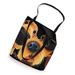 Nosey Dog Animal Print Puppy ' The Very Nosey Dogs ' Tote Bag