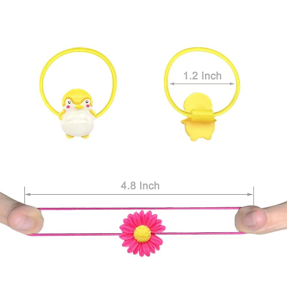 AMMY Hair Tie, 100 Pcs Hair Bands for Girls, Toddler Hair Ties, Colorful Hair Accessories, Ponytail Holders for Kids, Infant Girls, Children