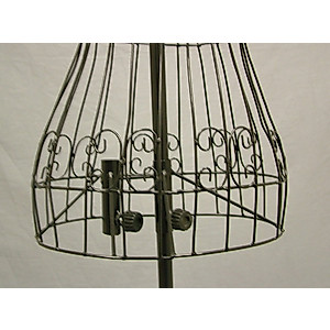 Adjustable- Mannequin Dress Form Female Black Steel Wire 32"22"32" on Decorative Stand (0004 Black)