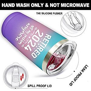 SpenMeta Retired 2024 Not My Problem Anymore - Retirement Gifts for Women 2024 - Funny Retired Gifts for Females, Nurse, Coworker - 20oz Insulated Tumbler