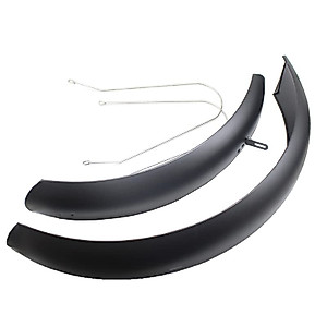 ZEWEZ Bike Fender, Bicycle Fender 20inch Bicycle Mudguard E-Bike Electric 20x4.0 tire Folding Bike Fender Iron Sturdy Durable Mud Guard Suit (Color : 1 Suit Fender)