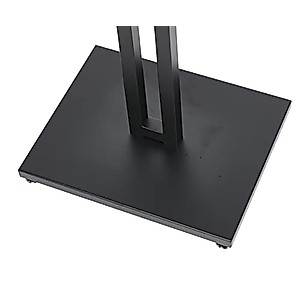 Black 2-Way Clothing Rack with Straight Arms and Chrome Accents - Adjustable from 48" to 72" - Straight Arms are 16'' - Use for Retail, Restaurants, and Home Storage