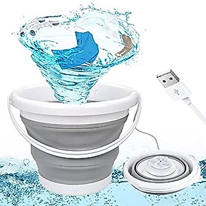 Portable Washing Machine, Mini Washing Machine Ultrasonic Turbine Wash, Mini Portable Washer for Underwear, Sock, Baby Clothes, Travel, Camping, Dorm, RV, Home Foldable Small Portable Laundry Machine