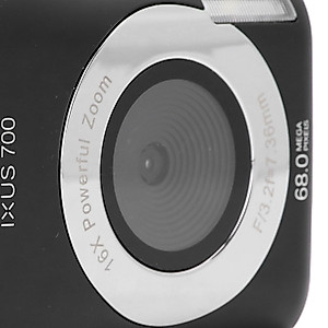 8K Digital Camera, 16X Zoom Selfie Camera Auto Focus with 2.7 Inch HD Screen for Photography Video Recording, 68MP Portable Vlogging Camera for Travel (Black)