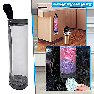 Kitchen Rubbish Bag Round Storage Bag Miscellaneous Wall Hanging Organizer Convenient Extraction Box Storage Bag Hanging Bag Small Pink Trash Bags