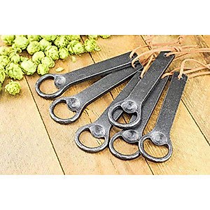 Bottle Opener - Black Dog Ironworks | Hand Forged Iron Beer Opener, Gift For Men| Great Gift for Fathers Day or 6 year Anniversary