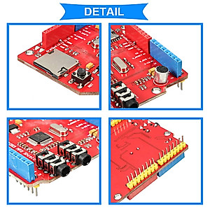 DAOKI VS1053 VS1053B TF Card Stereo Audio MP3 Player Record Decode Development Board Module for Arduino with 3.5mm Audio Jack Cable