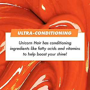 Lime Crime Unicorn Hair Dye Full Coverage, Cutie (Bright Orange) - Vegan and Cruelty Free Semi-Permanent Hair Color Conditions & Moisturizes - Temporary Orange Hair Dye With Sugary Citrus Vanilla Scent