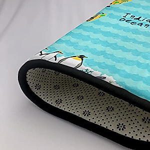 Soft Area Rugs Animal Map Of The World With Waves Kids Floor Rug Nursery Throw Rugs Kitchen Doormats Children Carpets Boys Girls Playmat Yoga Mat Bedside Rug for Bedroom Playing Living Room,72X48 inch