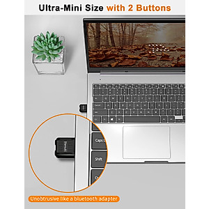 STARSIKI 2 Buttons Improved Tiny Mouse Jiggler Undetectable, 2 Buttons of On/Off Switch and 3 Cursor Movement, USB-C Adapter Protective Cap Mouse Mover Device Automatic Mouse Wiggler Shaker Giggler