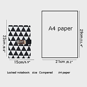 Journal Digital Password Notebook Lock Diary Fabric Cover Privacy Locking Journals Diary Writing Notebook Thick Planner Agenda Personal Diary Notebook Diary (Color : E)