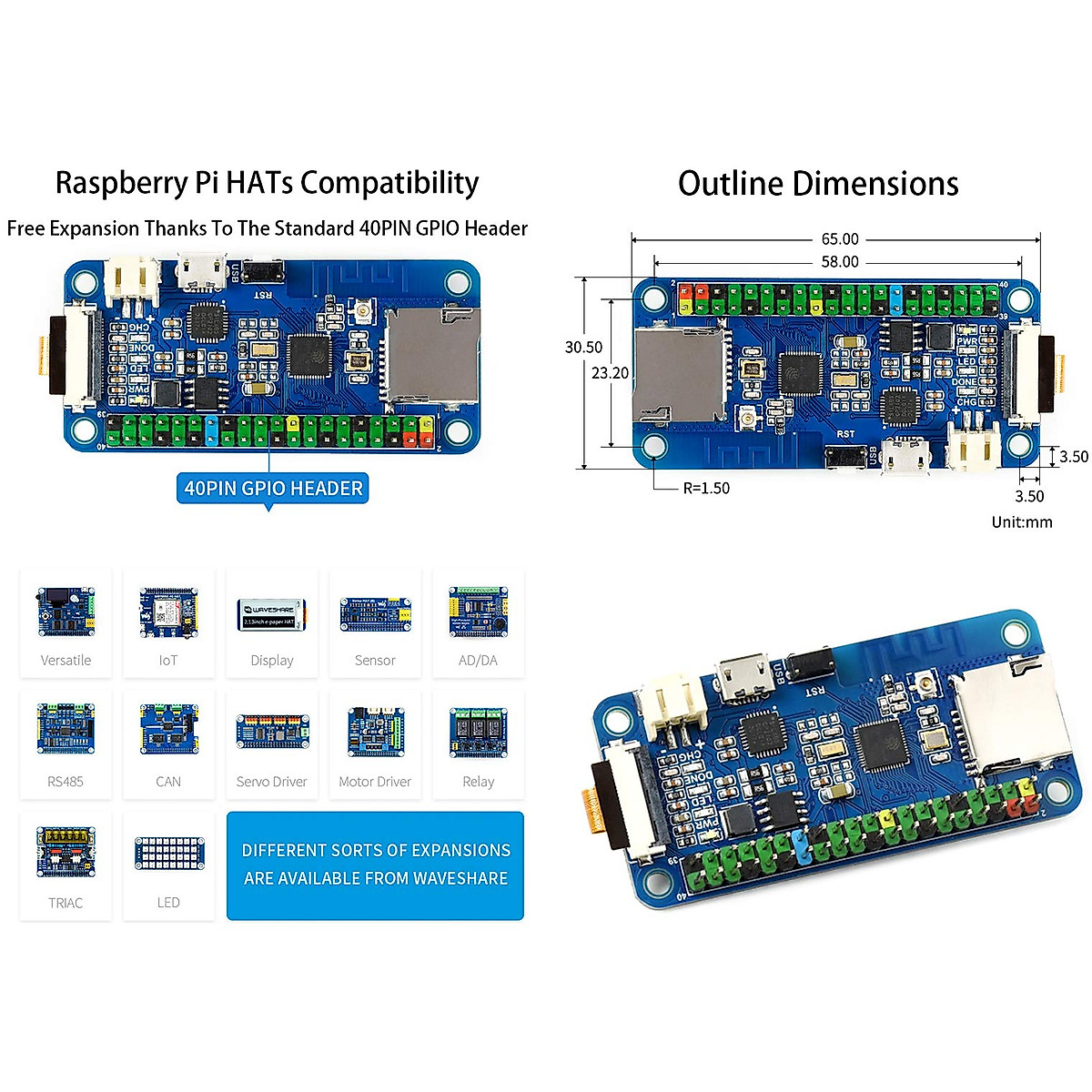 ESP32 One Mini Development Board with WiFi/Bluetooth for Raspberry Pi Hats Support Image Recognition Voice Processing Compatible with Arduino and ESP-IDF Software SDK (Without Camera)