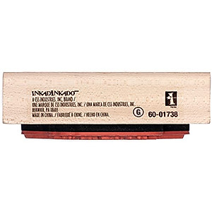 Inkadinkado 60-01738 Floral Cow Wooden Rubber Stamp for Arts and Crafts, 2" x 2"