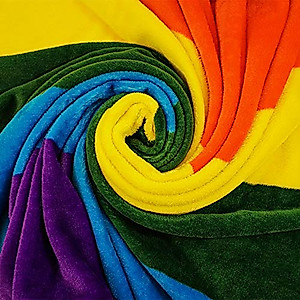 Infinity Republic - Rainbow Pride Soft Fleece Throw Blanket - 50x60 Perfect for Living Rooms, bedrooms, Kids' Rooms, Outdoors