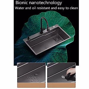 Commercial Sink Kitchen Kitchen Sink Cabinet With Cabinet Utility Sinks For A Laundry Room High Arc Stainless Faucet Soap Dispenser And Spacious Vanity For Room Easy To Store. ( Color : Pull-out fauce