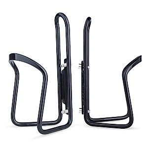 FiveBox Bike Water Bottle Cage, 2Pack Cycling Bicycle Water Bottle Cage Holder Bracket for Mountain Bike MTB Road Bike, Bike Accessories, Made of Lightweight Aluminum Alloy (Black)